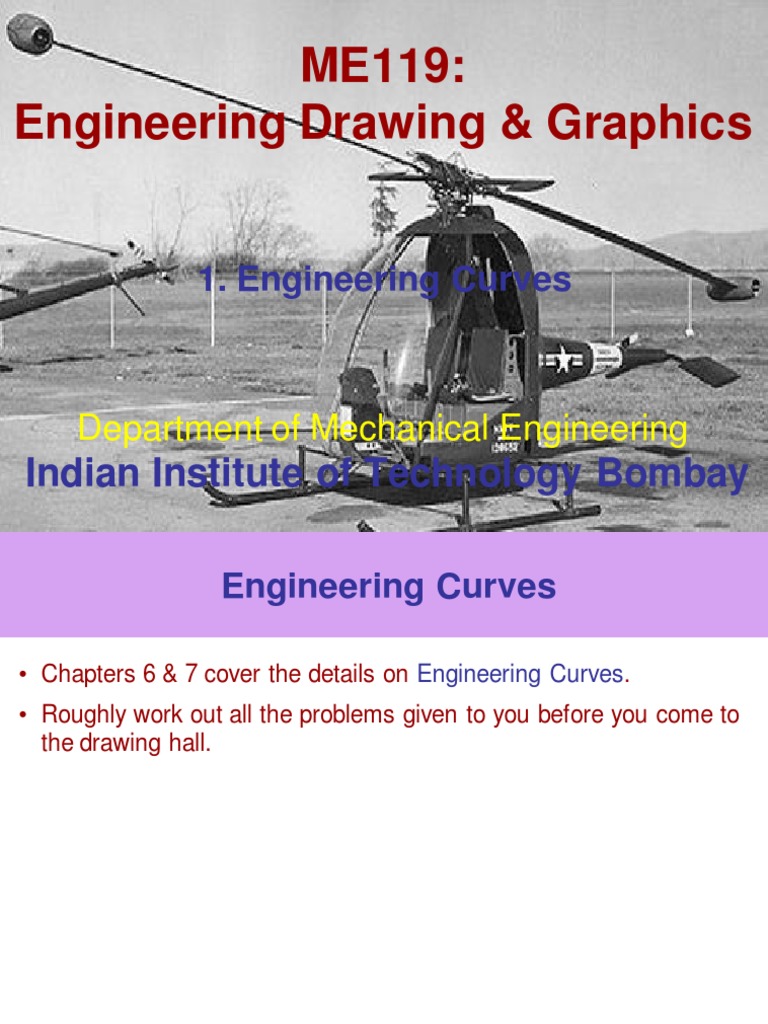 Engineering Curves Guide IIT Bombay | PDF | Ellipse | Elementary Geometry