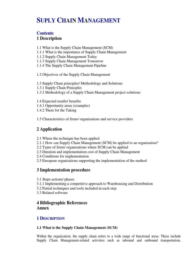 Supply Chain Management | PDF | Supply Chain Management | Supply Chain