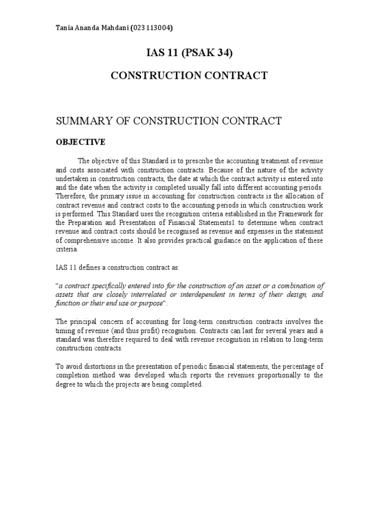 Ias 11 Summary | PDF | International Financial Reporting Standards ...