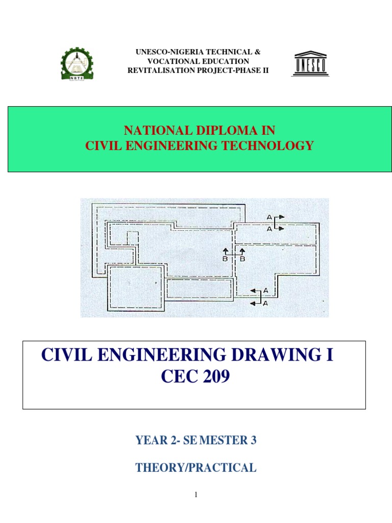 Cec 209 - Civil Engineering Drawing I | PDF | Technical Drawing | Buckling