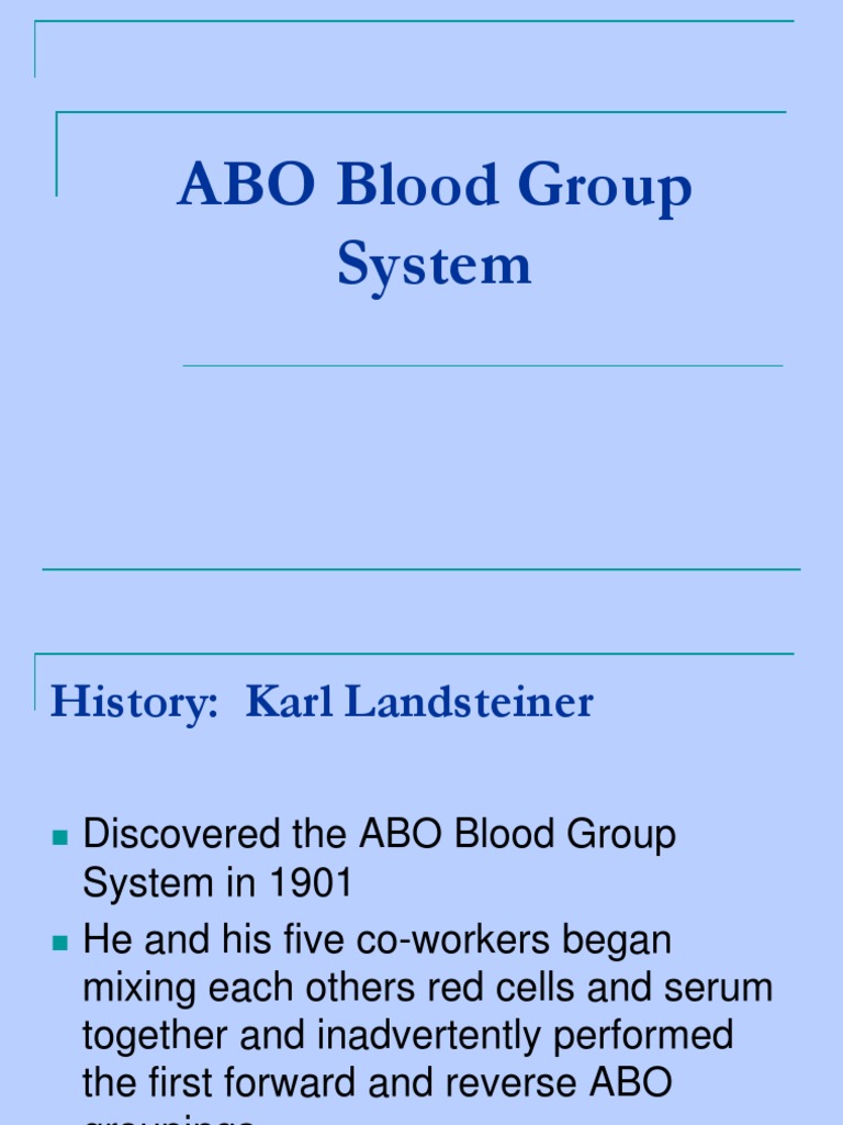 ABO Blood Group System | PDF | Blood Type | Antibody