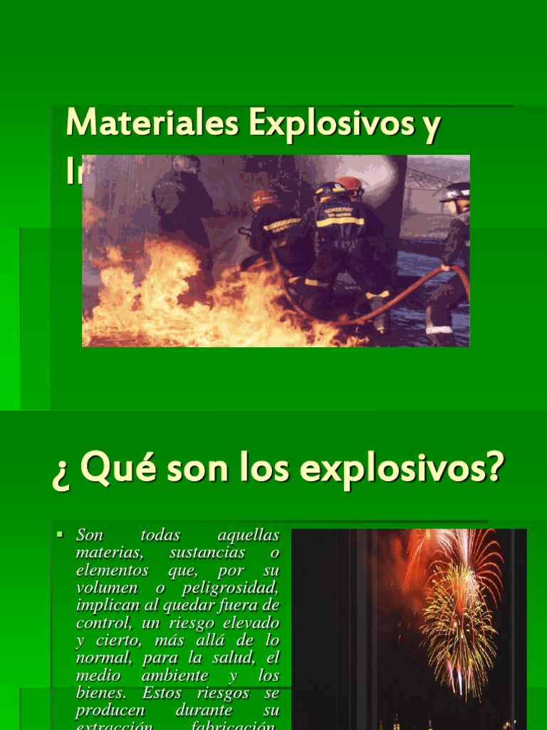 Cap 10 - Materiales Explosivos y Inflamables | PDF | Material explosivo ...
