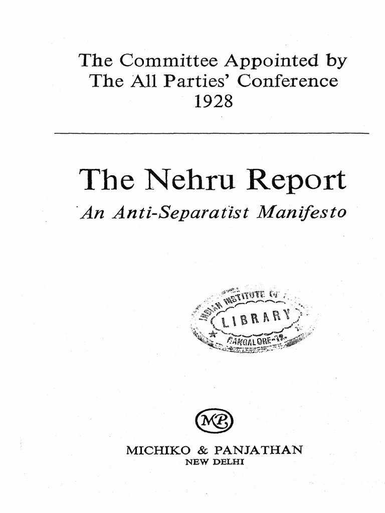 The Nehru Report | PDF
