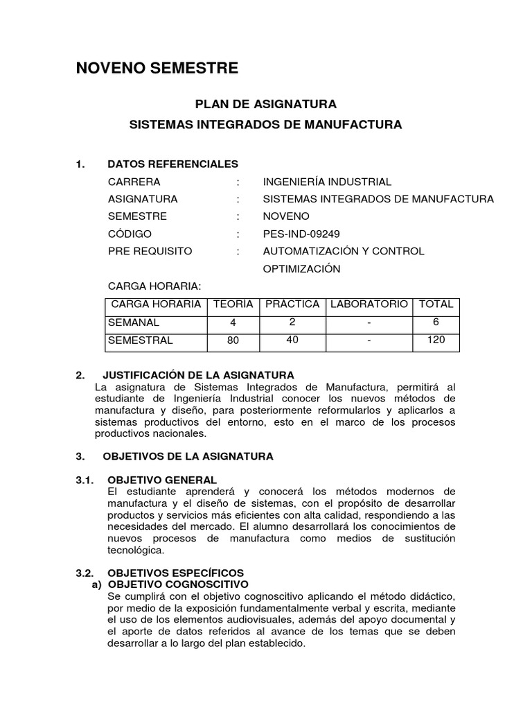 Plan de Estudios 9no - Sem | PDF | Presupuesto | Diseño