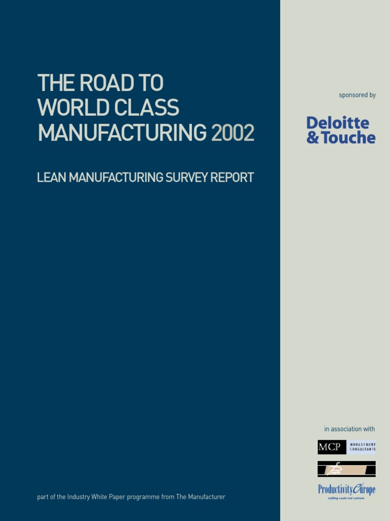 UK - Road To World Class Manufacturing | PDF | Lean Manufacturing ...