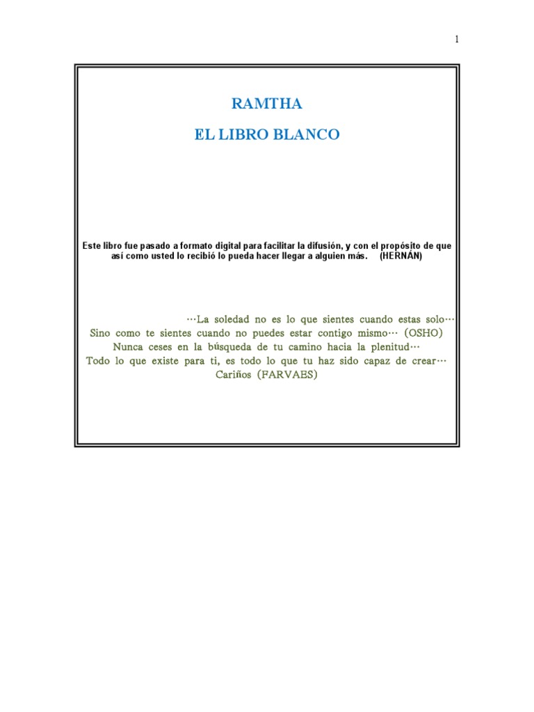 Ramtha El Libro Blanco | PDF | Science | Ciencia filosófica