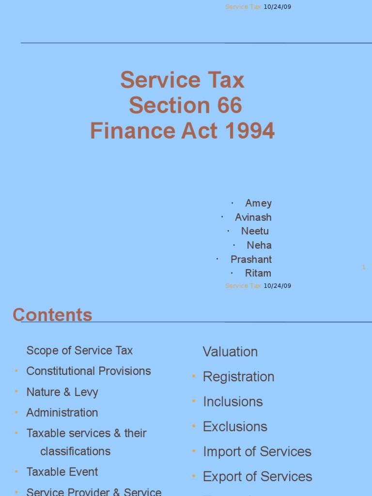 Overview of Service Tax Regulations | PDF | Taxes | Tax Refund