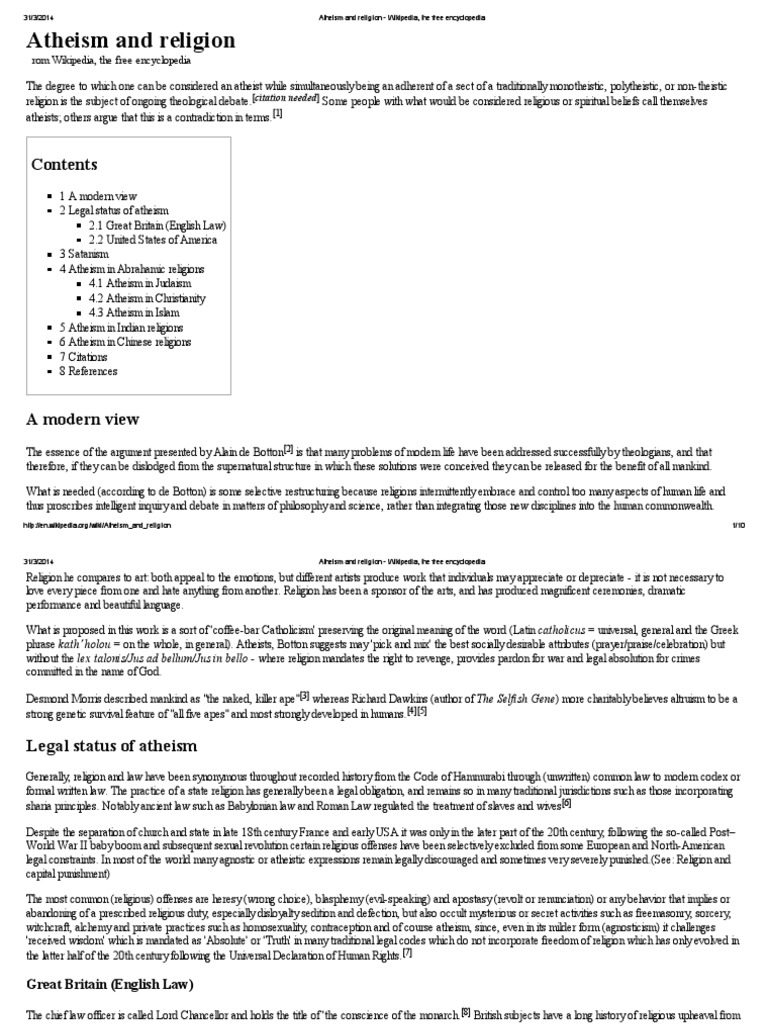 Atheism and Religion | PDF | Atheism | Satanism