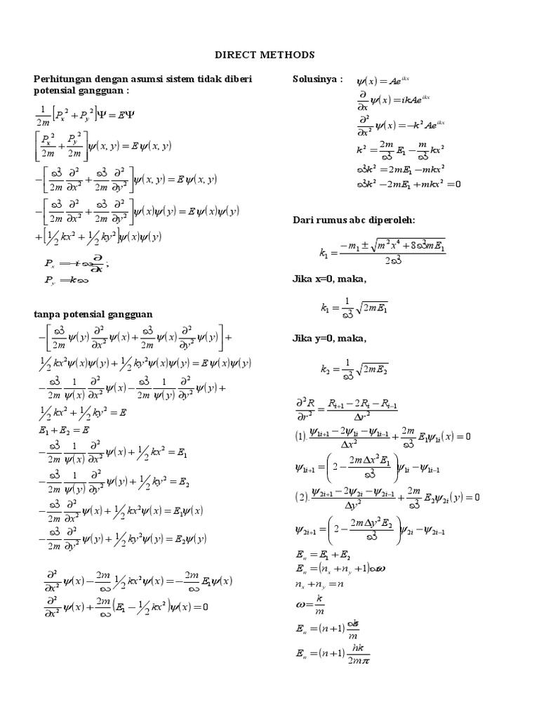 Direct Methods for Energy Calculation | PDF