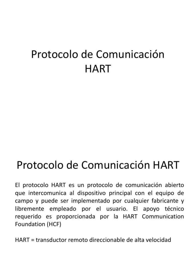 Protocolo de Comunicación HART | PDF | Ingeniería Informática | Redes ...
