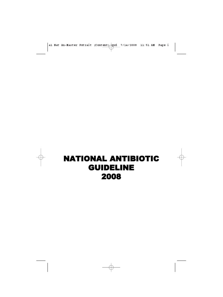 National Antibiotic Guidelines 2008 | PDF