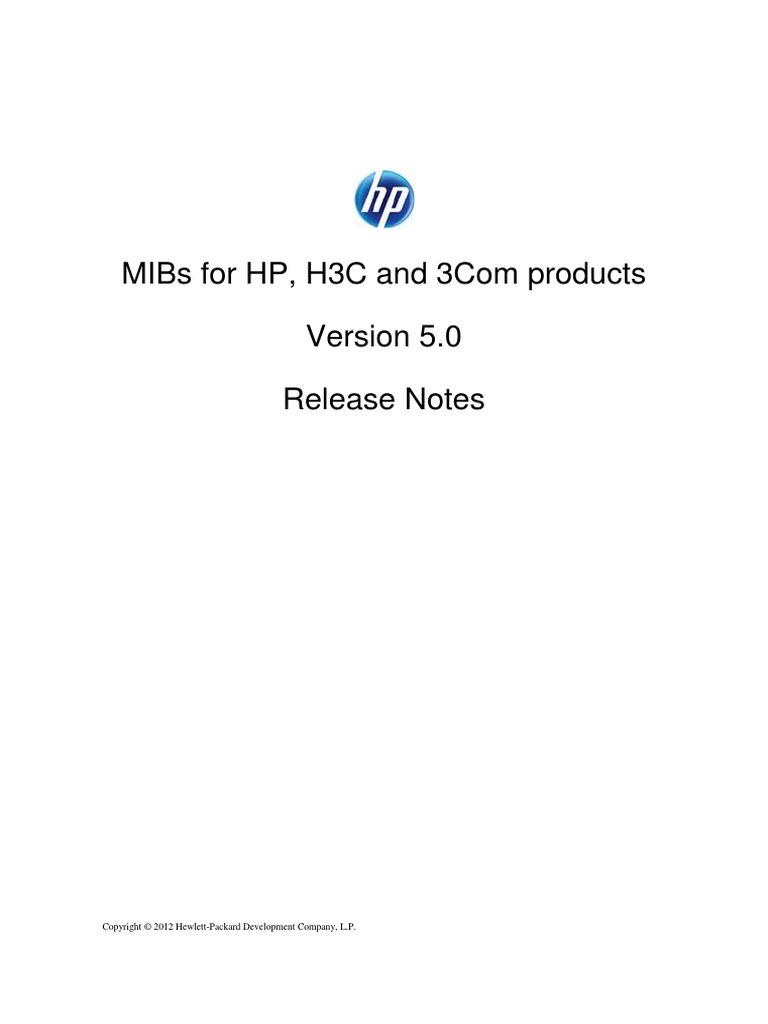 MIBs For HP H3C and 3com v5.0 Release Notes | PDF | Computer ...