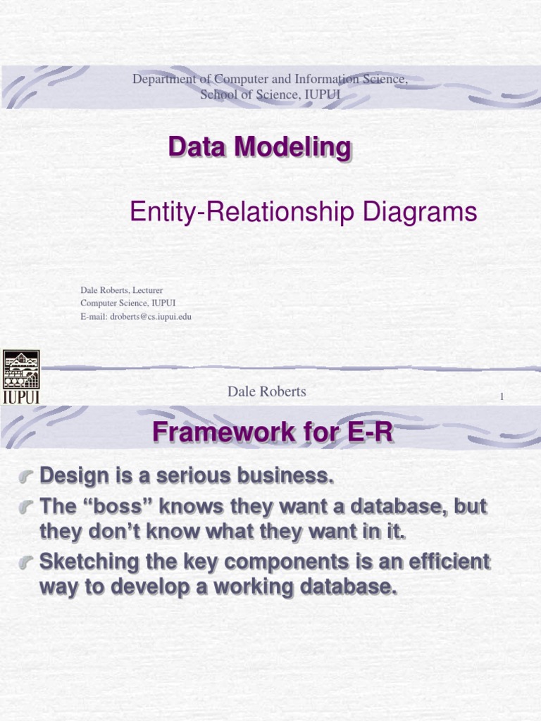 E-R Diagram Design Guide | PDF | Data Model | Information Retrieval