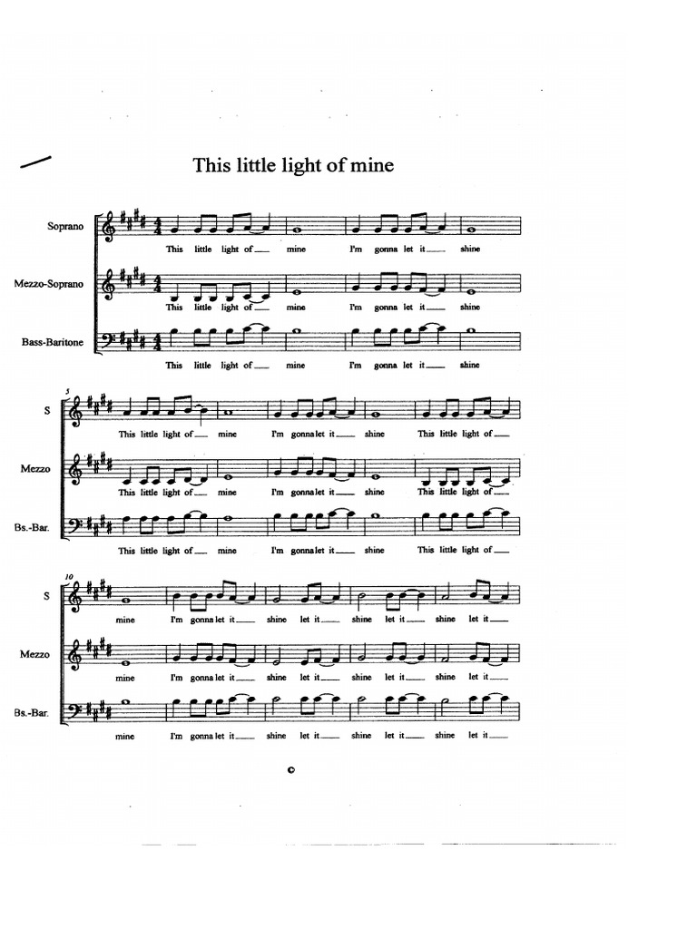 This Little Light of Mine | PDF