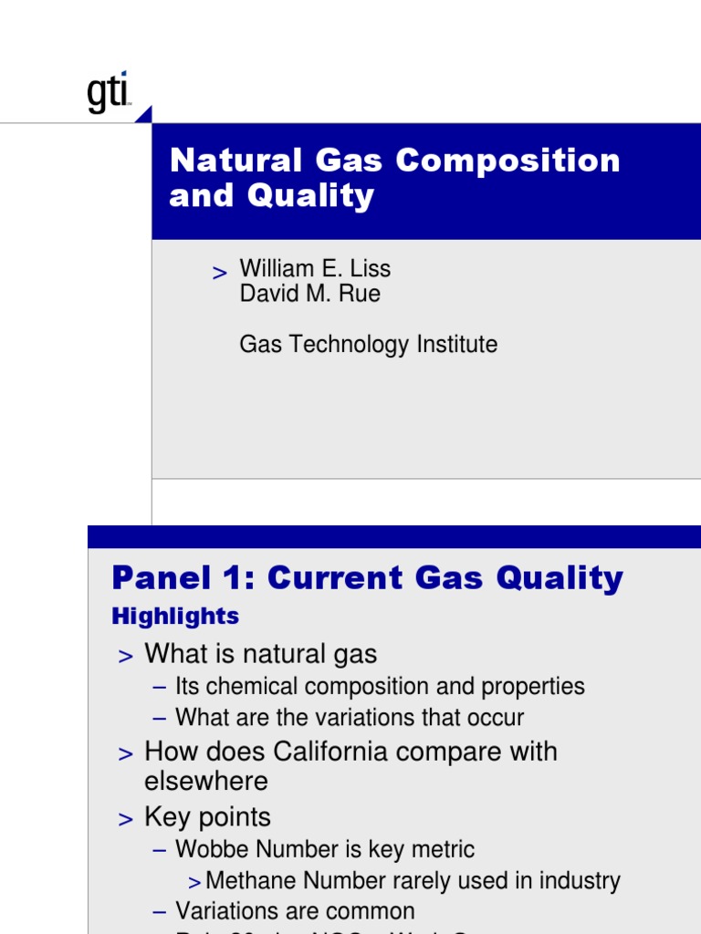 Natural Gas Composition and Quality Analysis | PDF | Natural Gas | Methane