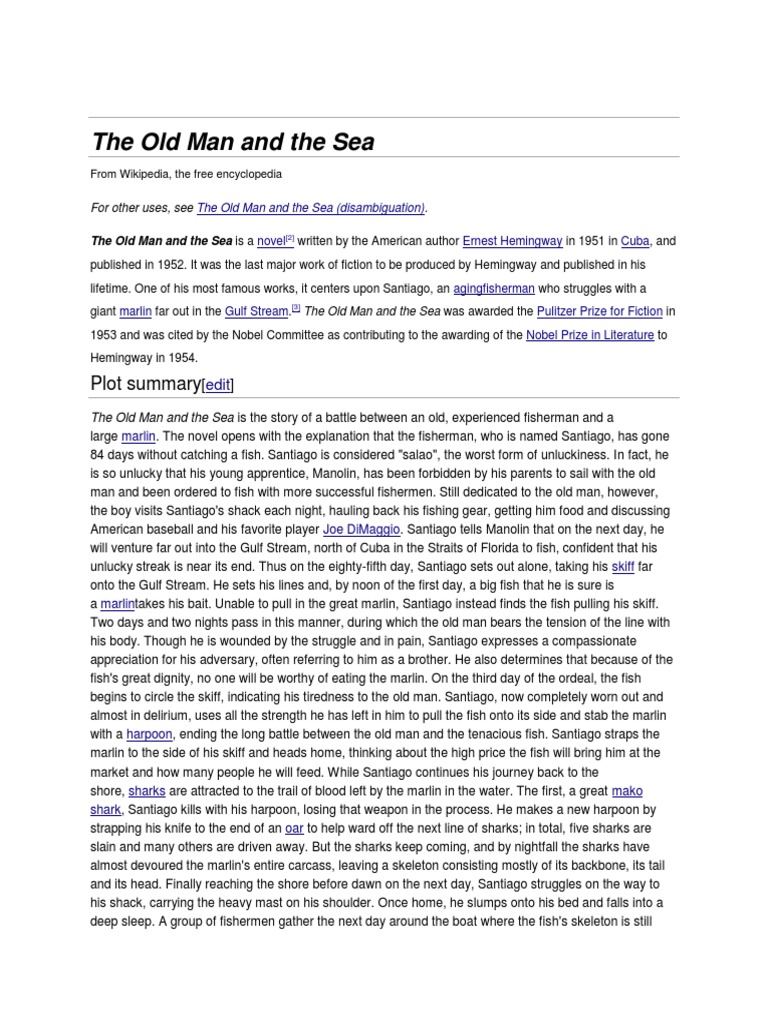 The Old Man and The Sea | PDF | Great Expectations