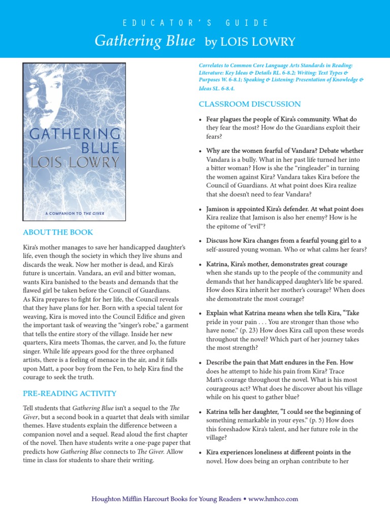 Gathering Blue Discussion Guide | Communication | Fiction & Literature