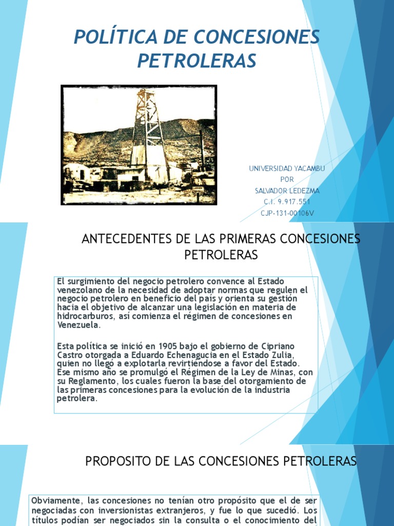 Política de Concesiones Petroleras | PDF | Royal Dutch Shell | Venezuela