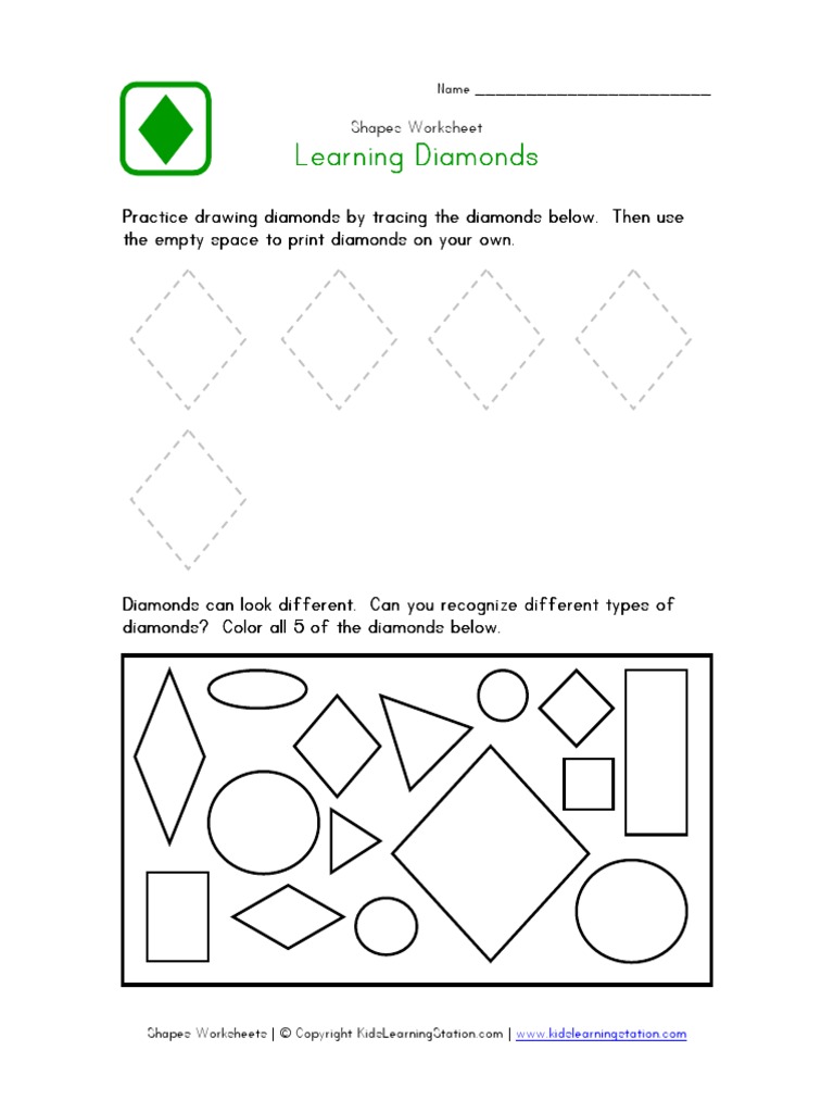 Diamond Worksheet | PDF