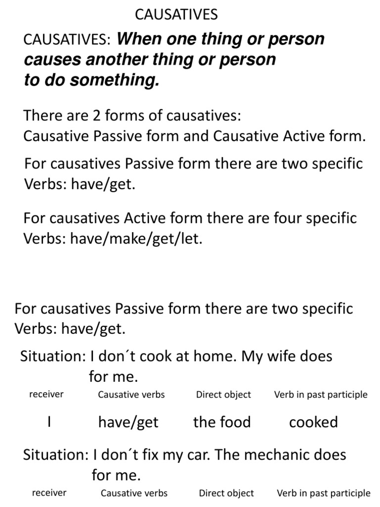 Causative s | Perfect (Grammar) | Verb