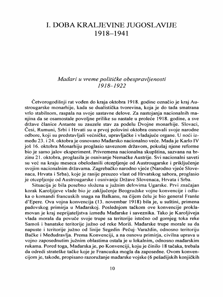 Doba Kraljevine Jugoslavije 1918-1941 | PDF