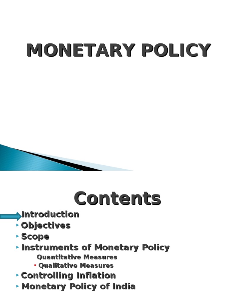 Monetary Policy | PDF | Monetary Policy | Central Banks