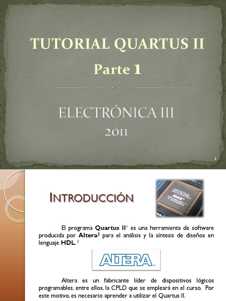 Tutorial de Quartus II para Electrónica | PDF | Automatización Electrónica de Diseño | Compilador