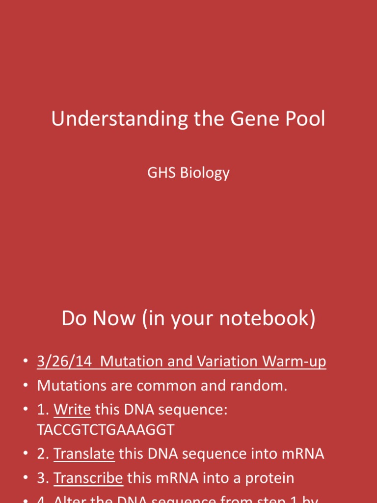 Salmon Bearslides | PDF | Genetics | Mutation