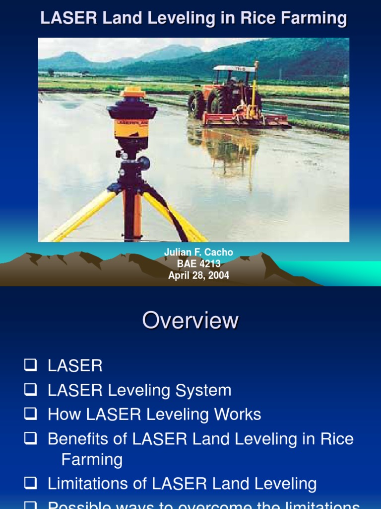 LASER Land Leveling in Rice Farming | Laser | Light