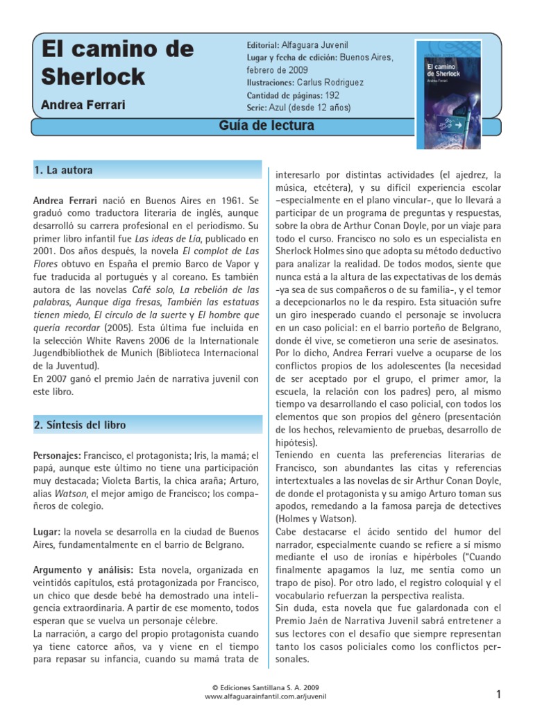 El Camino de Sherlock-Andrea Ferrari | PDF | Sherlock Holmes | Lectura (proceso)