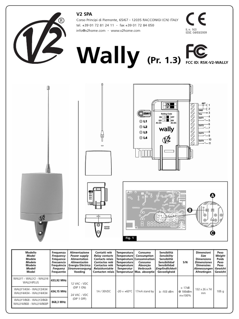 Instrucciones Receptor v2 Wally | PDF