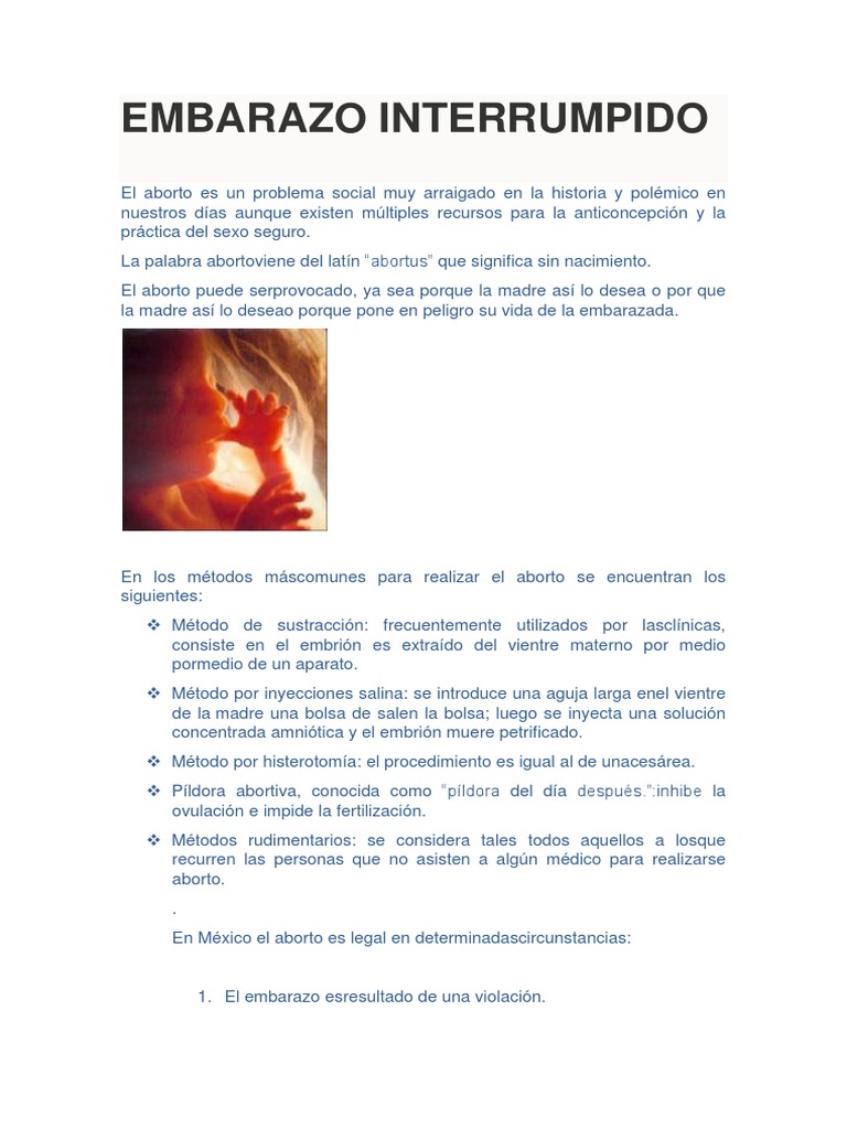 Embarazo Interrumpido | PDF | Ciencias de la vida | Biología