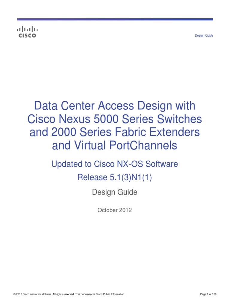 C07-572829-01 Design N5K N2K VPC DG | PDF | Network Switch | Networking ...