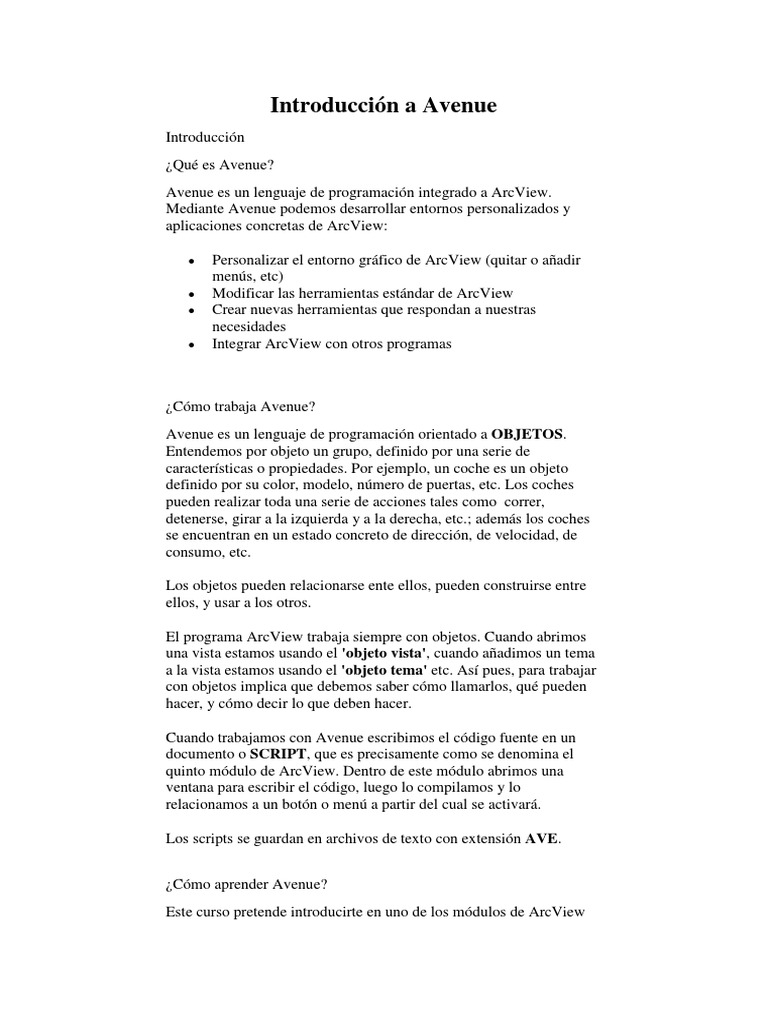 Introducción A Avenue | PDF | Ventana (informática) | Archivo de ...