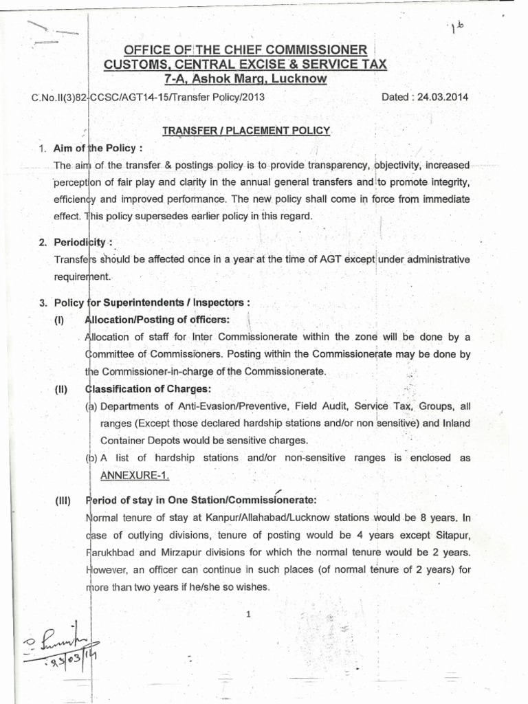 Customs & Excise Transfer Policy 2013 | PDF | Public Law | Government