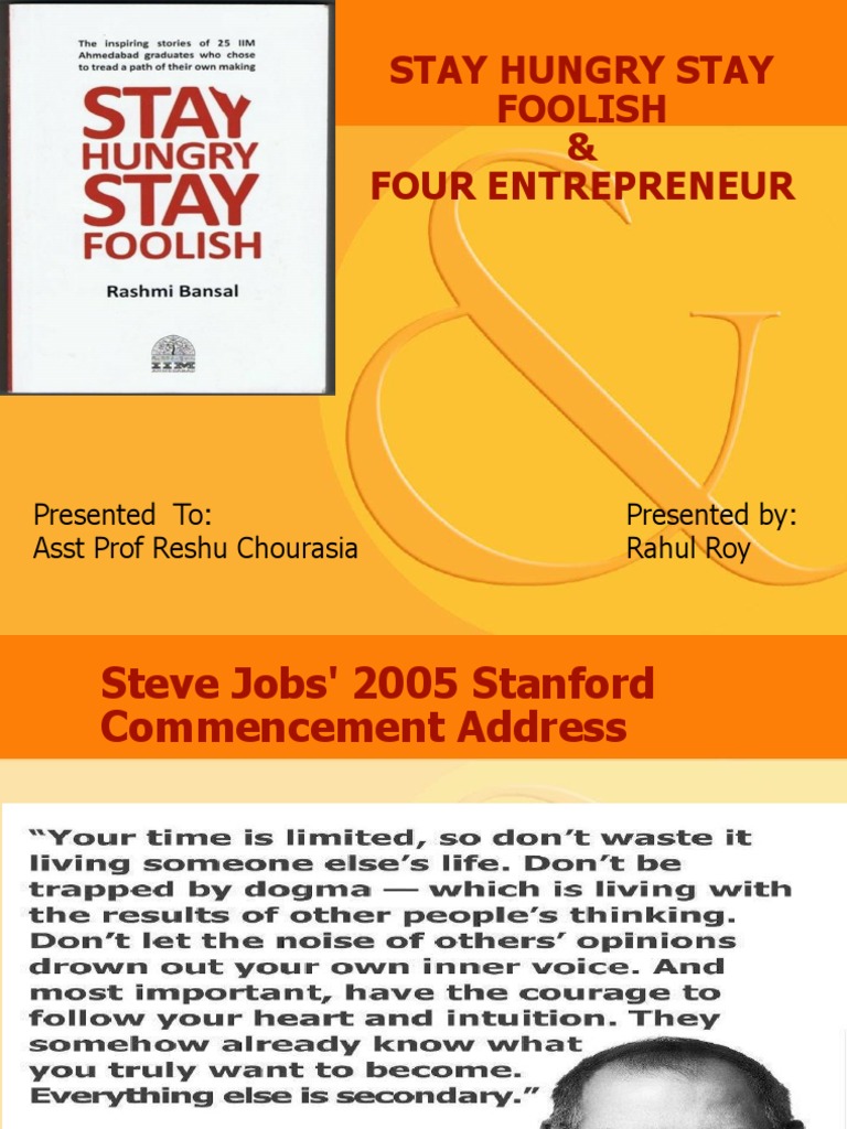Stay Hungry Stay Foolish | PDF