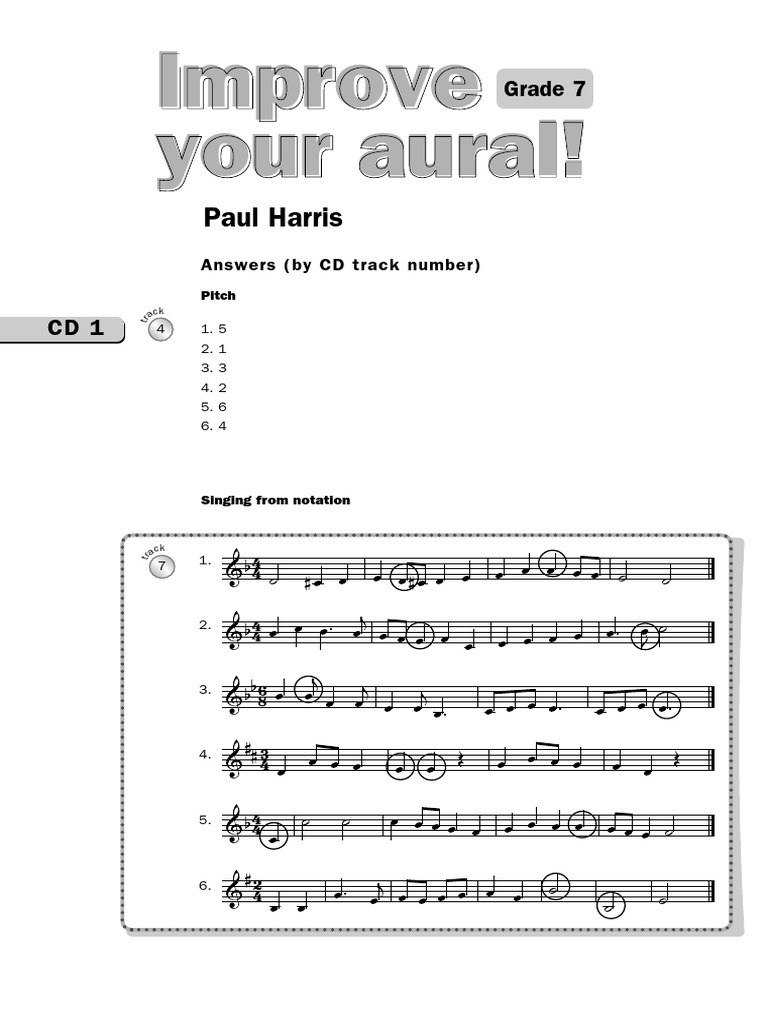 Improve Your Aural Grade 7 Answers | Classical Period (Music) | Melody