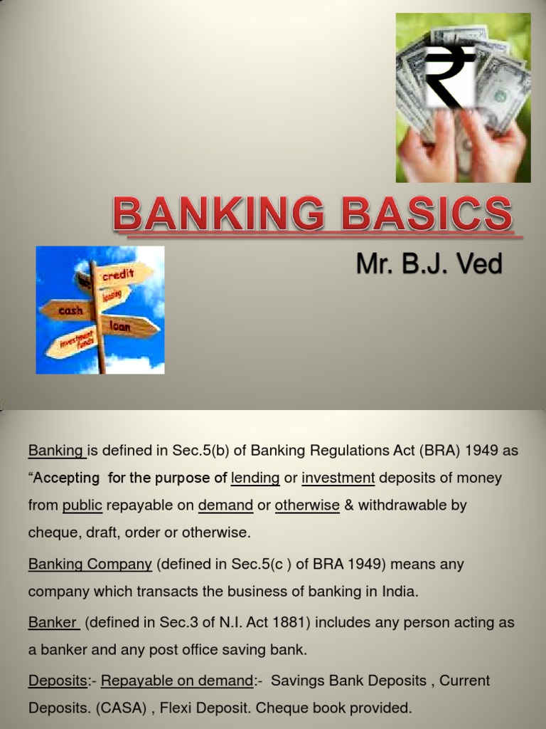 Banking Basics | PDF | Deposit Account | Banks