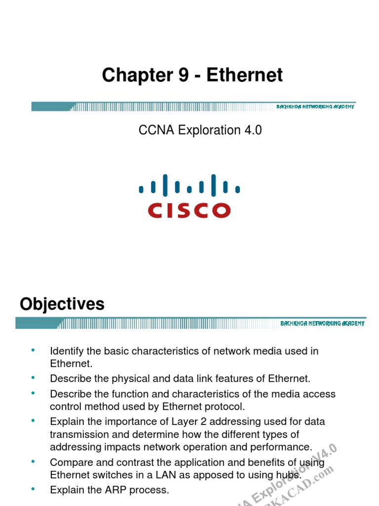 Chapter 9 - Ethernet: CCNA Exploration 4.0 | PDF | Ethernet | Network ...