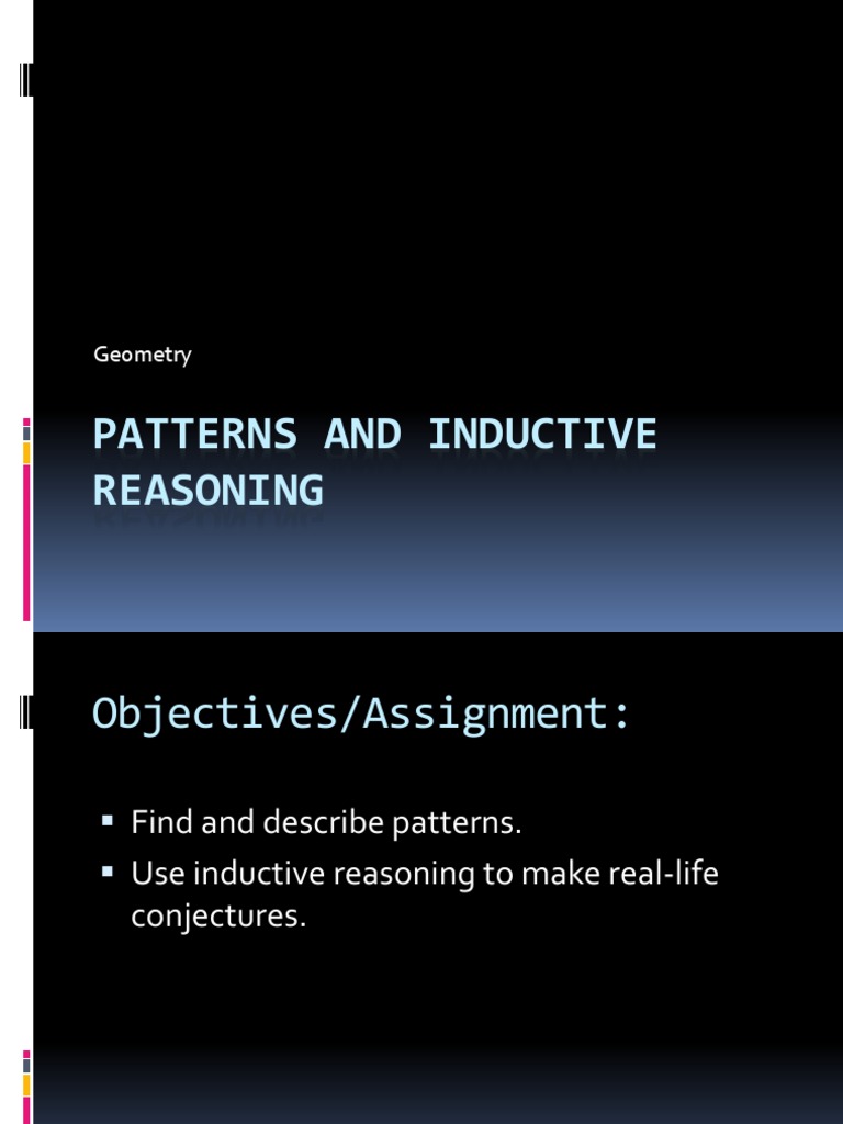 Patterns and Inductive Reasoning | PDF | Conjecture | Pattern