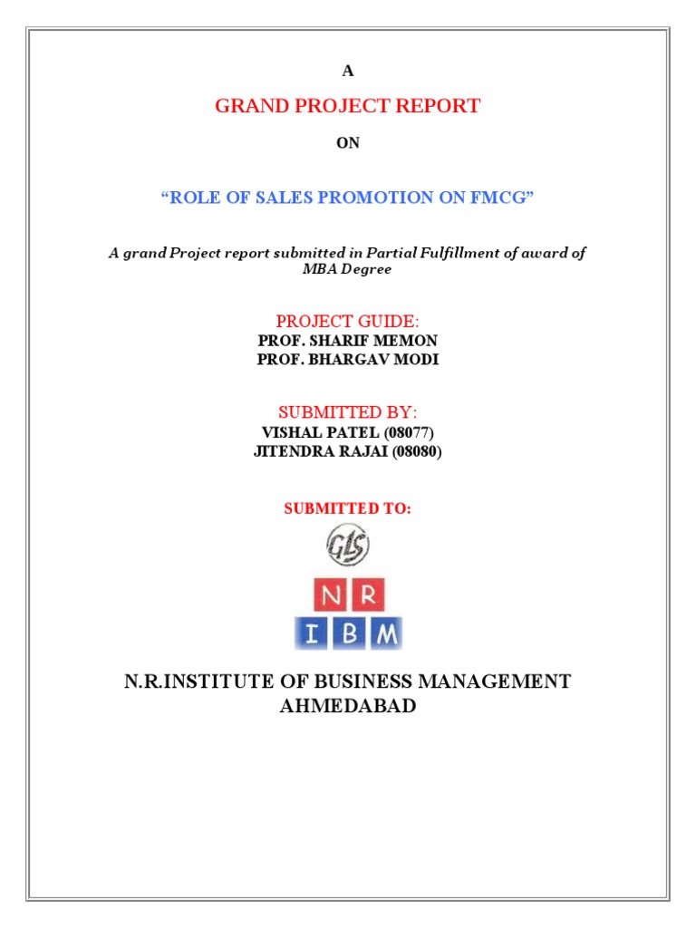 Sales Promotion Strategy FMCG For Print | PDF | Business