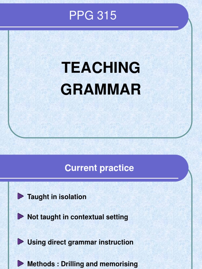 Teaching Grammar | PDF | Grammar | Motivation