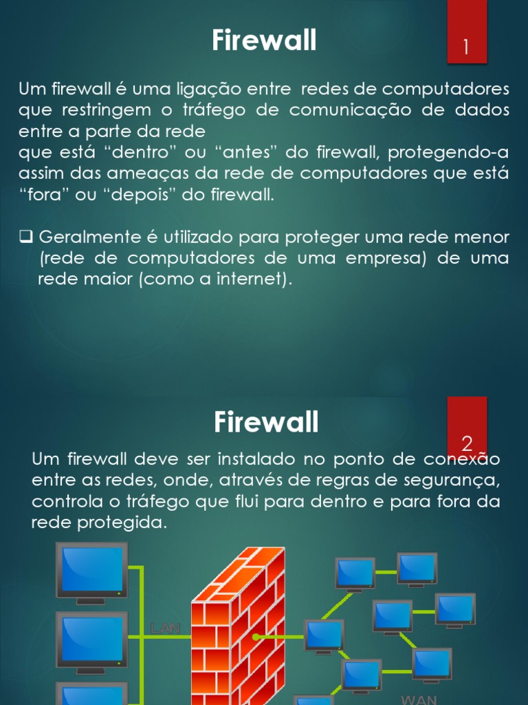 FareWall e Iptables | PDF | Firewall (informática) | Rede de computadores