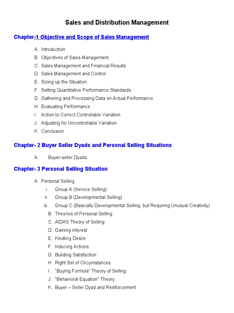 Sales and Distribution Management | PDF | Sales | Trade