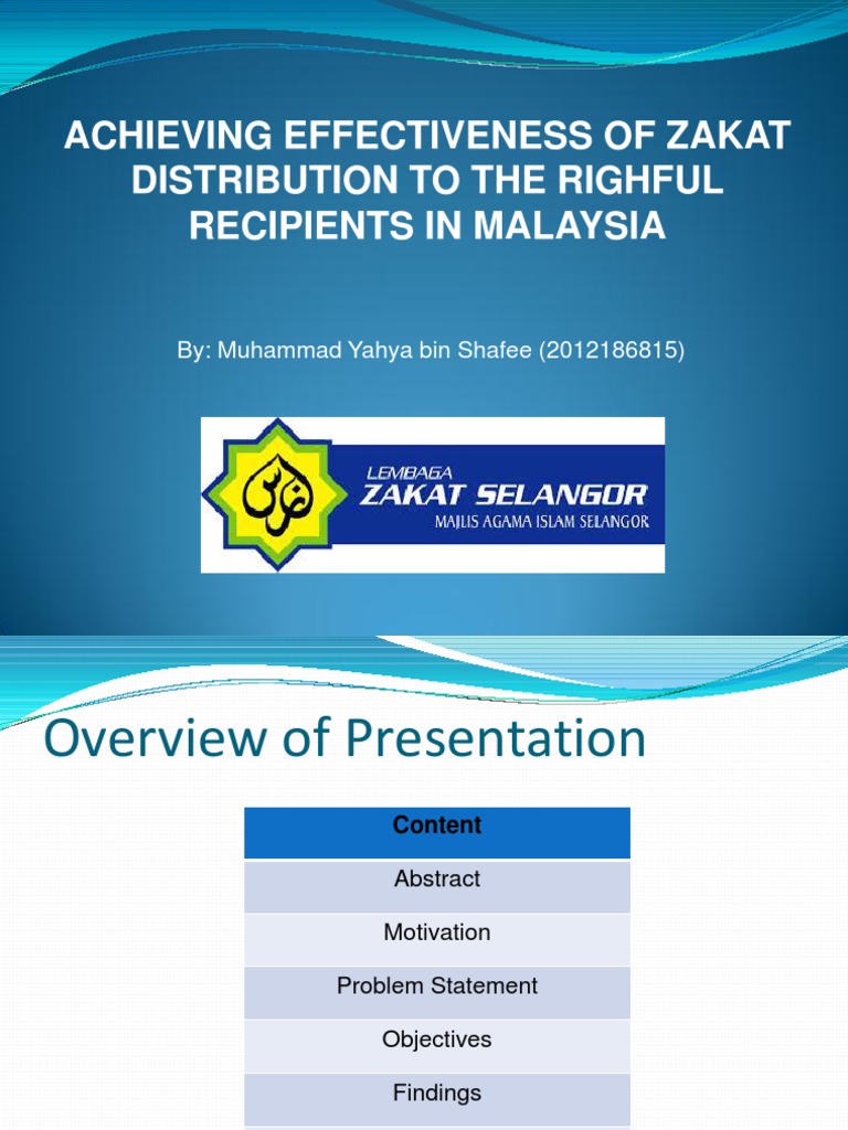 Zakat Distribution Effectiveness in Malaysia | PDF | Business