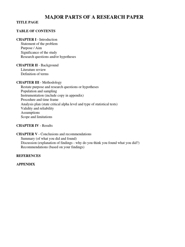 Key Components of Research Papers | PDF | Survey Methodology | Validity ...