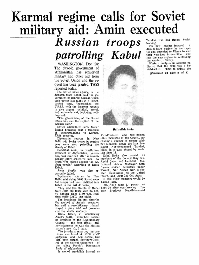 Babrak Karmal Stages Coup | PDF | Afghanistan | Kabul