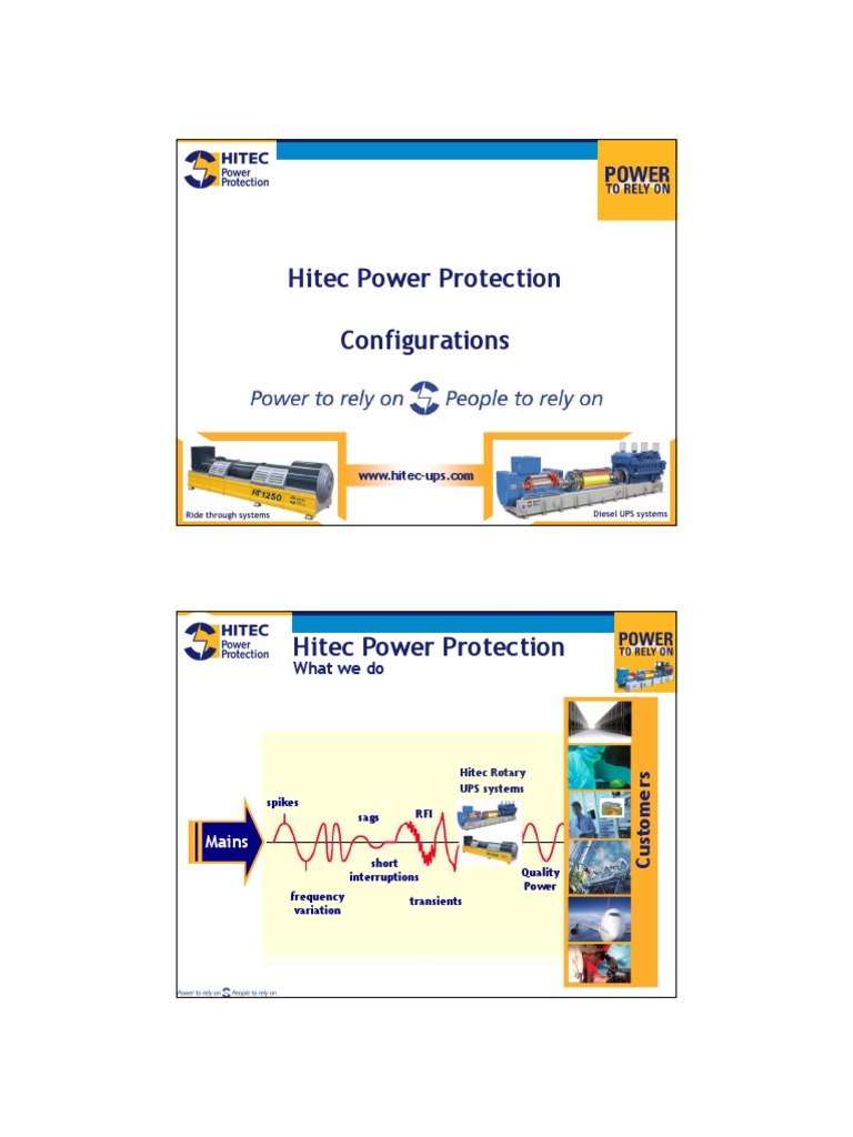 Diesel Rotary UPS Configurations V1 - 00 - Jan2008 | PDF | Electrical ...