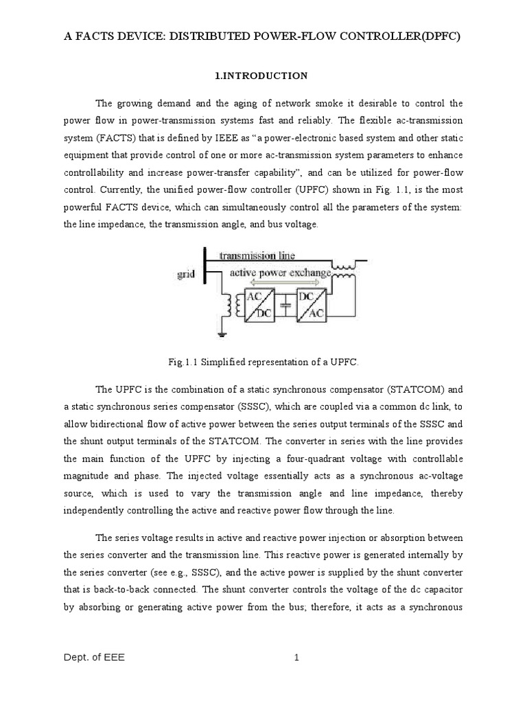 Distributed Power Flow Controler (DPFC) | Download Free PDF | Power ...