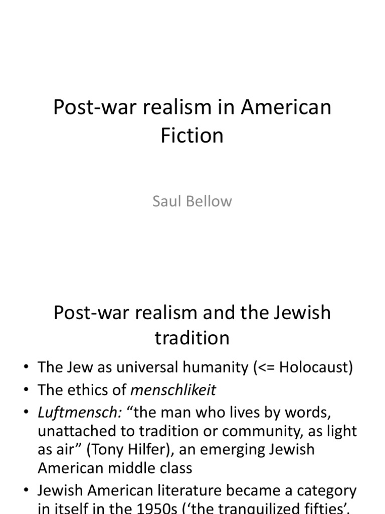 6 Post-War Realism in American Fiction | PDF | Existentialism | Science